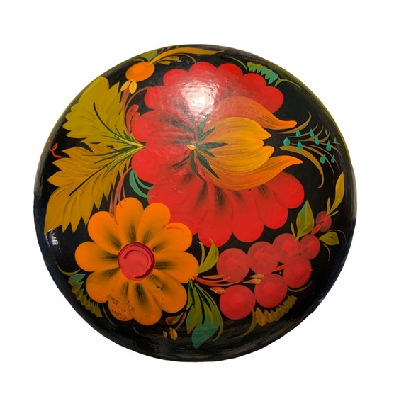 Storage & Organization | Vintage Soviet Jewelry Box Hand Painted Floral ...